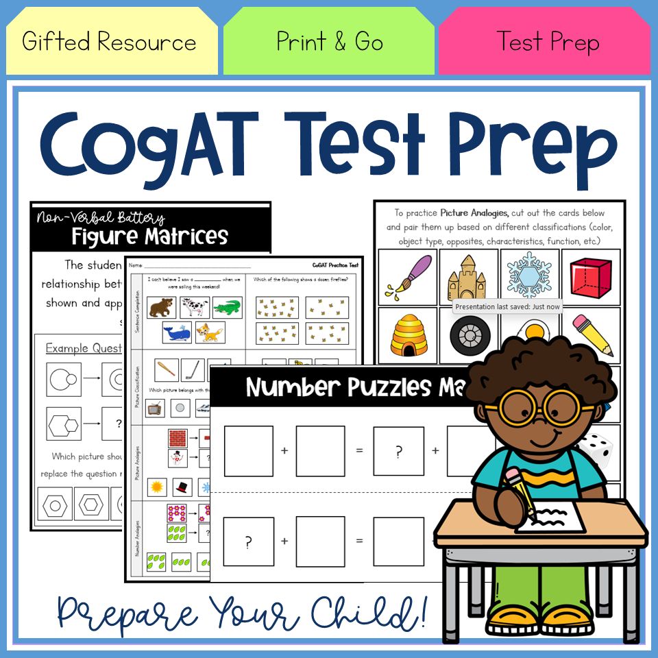 Gifted Testing Prep - CogAT (Cognitive Abilities Test) – Learning With ...